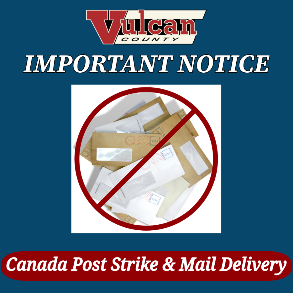 Canada Post Strike Impacting Mail Delivery – Vulcan County